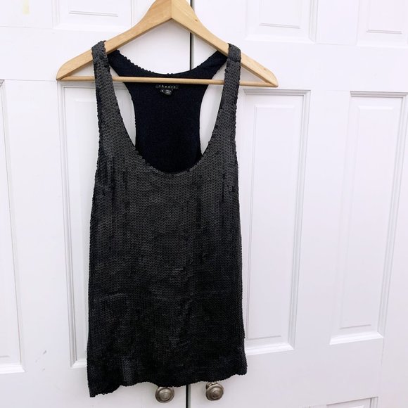 Theory | Tops | Theory Dominique Sequin Tank In Black | Poshmark